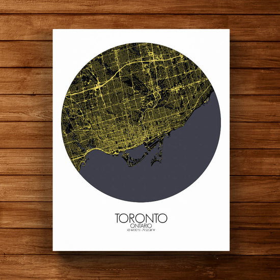 Toronto Ontario | City Map Print Custom Poster Canvas Wall Art ...